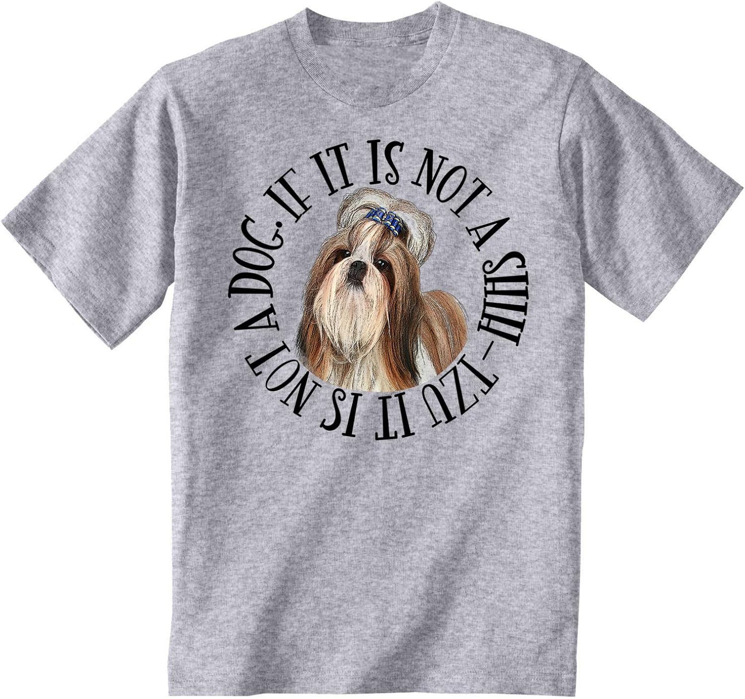 teesquare1st Men's Shih-Tzu Dog Circle Cotton T Shirt Men/Tshirt for ...