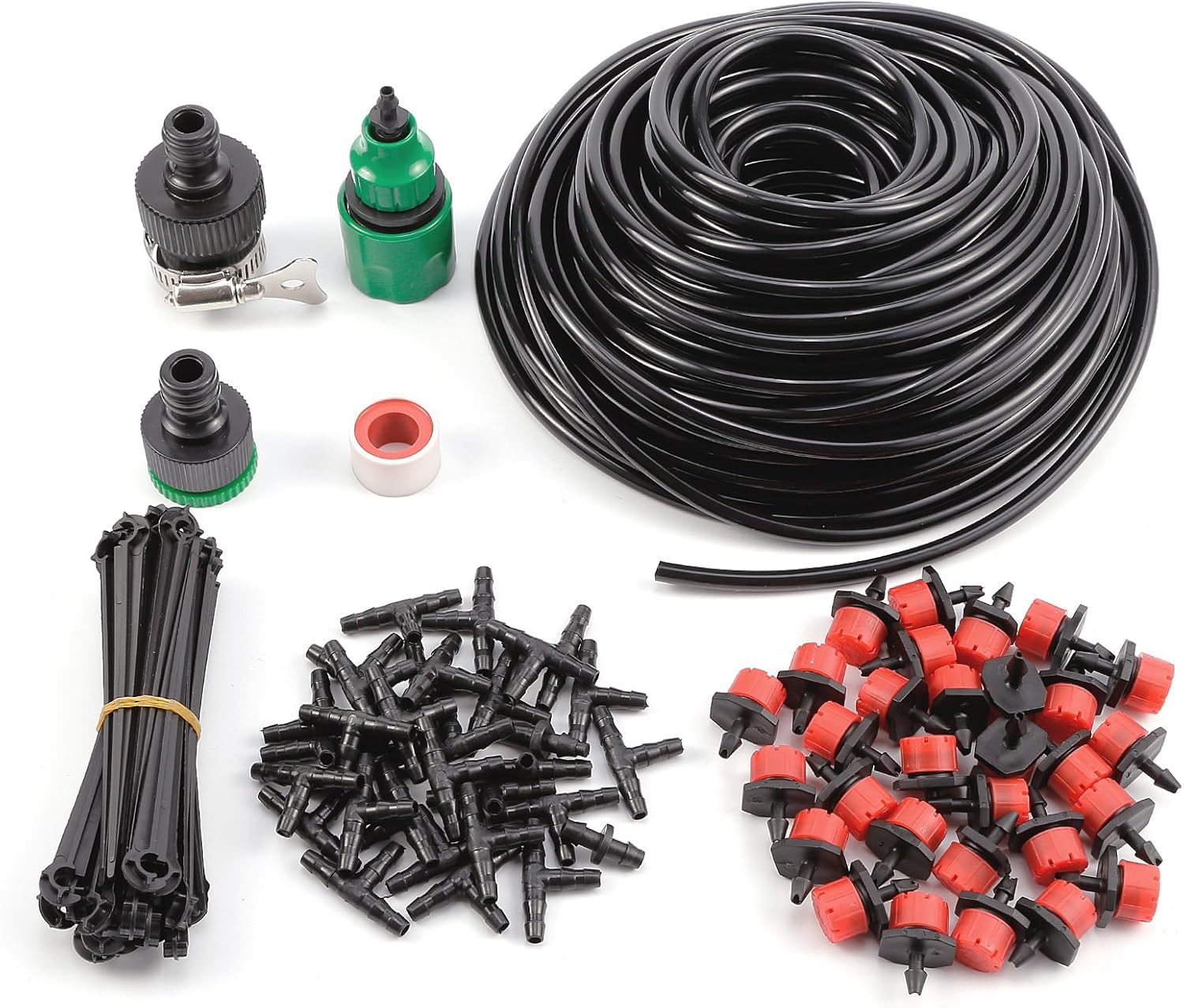 SurePromise 25M Micro Flow Drip Watering Irrigation Kit System Self ...