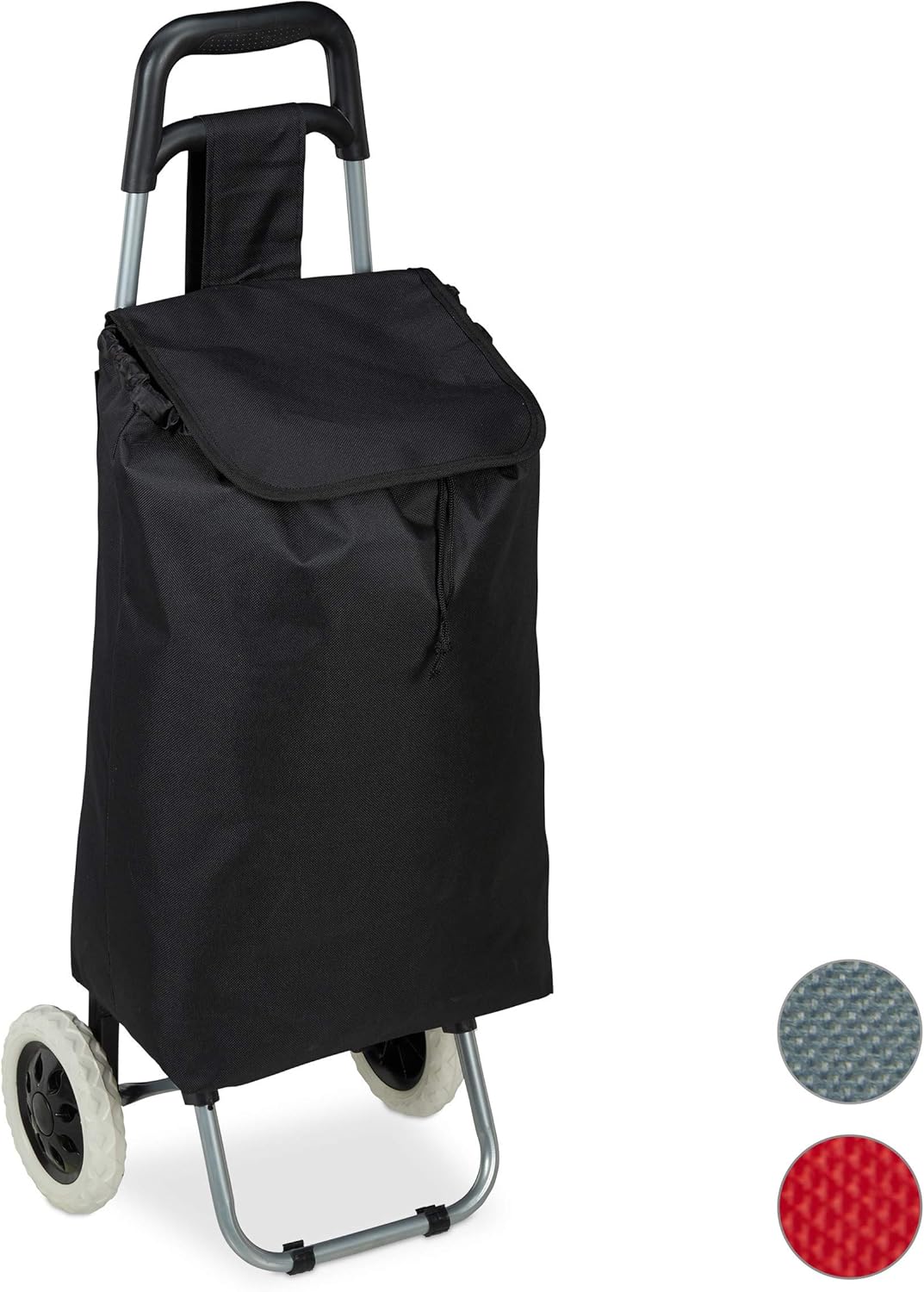 Relaxdays Einkaufstrolley klappbar, Abnehmbare Tasche 28 L ...