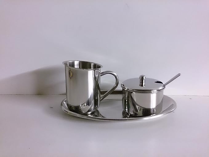 5 piece Milk and Sugar Set with Tray and Spoon: Amazon.co.uk: Kitchen ...