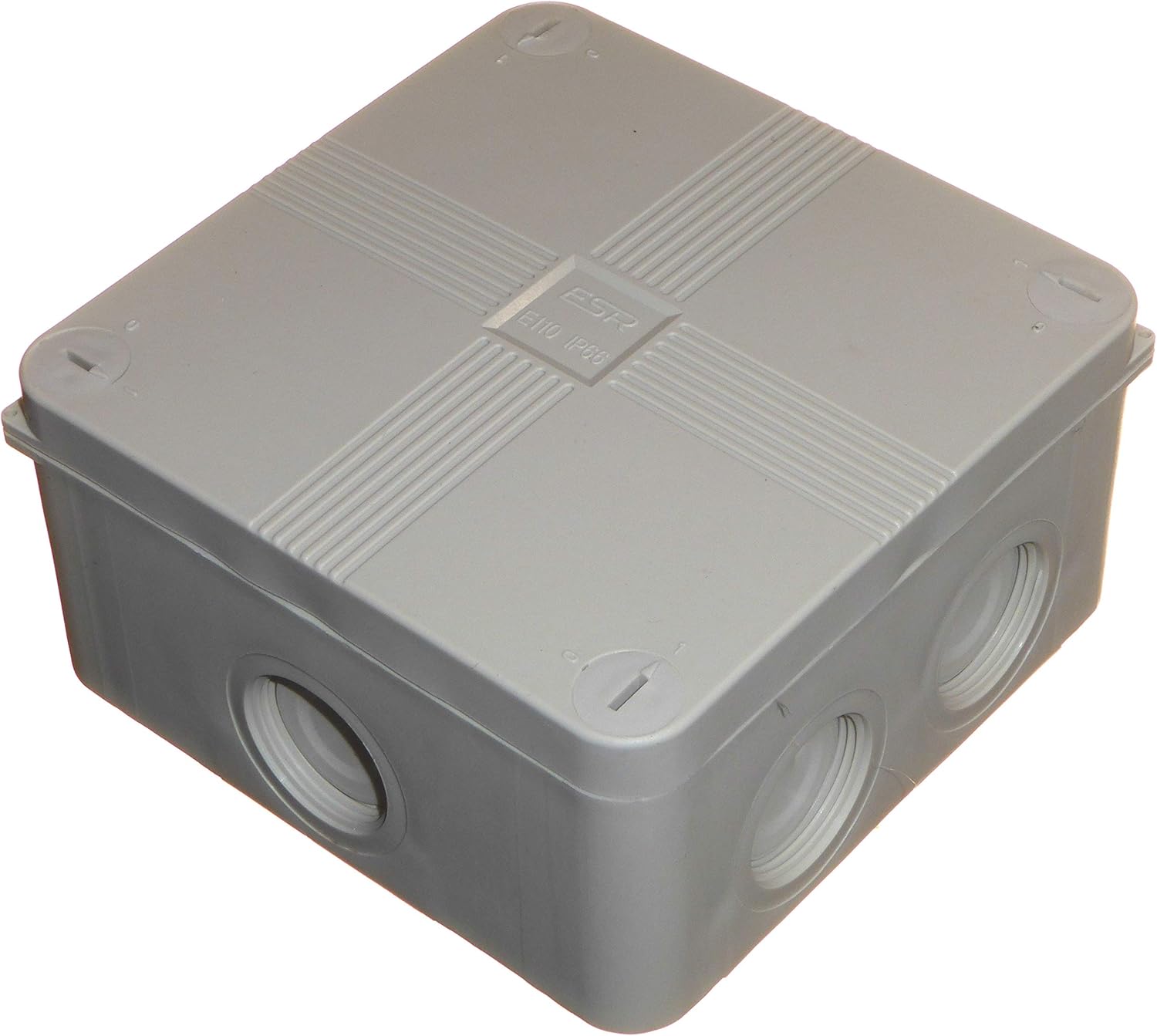 1 x Waterproof Outdoor Junction Box IP66 Grey 110mm with Soft Membrane ...