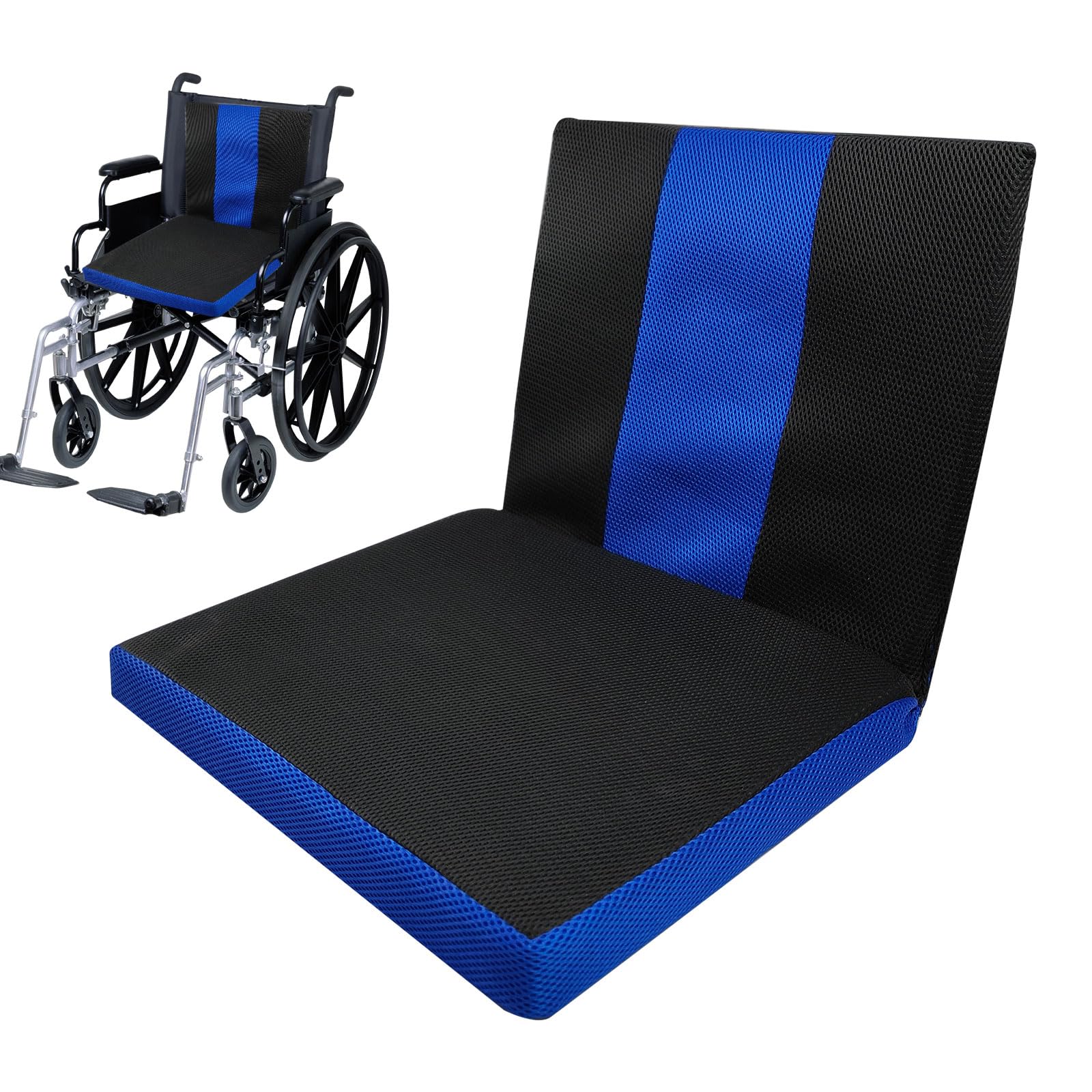 Wheelchair Seat Cushions for Seniors - Wheelchair Back Cushion with Lumbar Support Non-Slip ...