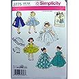 Amazon.com: Simplicity Sewing Pattern 2775 Wardrobe For 8" Dolls : Arts ...