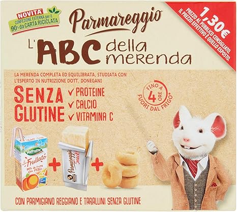 Parmareggio L'ABC della Merenda Senza Glutine con Snack di Parmigiano ...