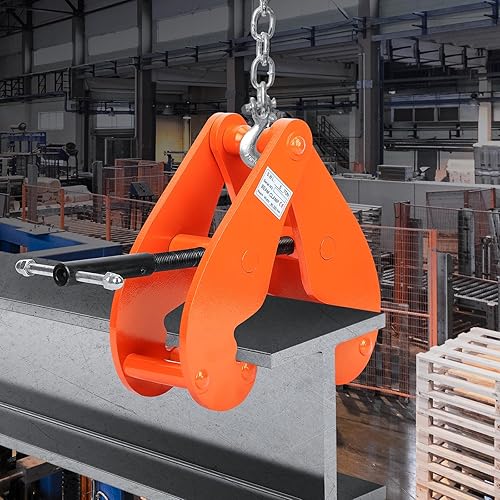 Nisorpa 11000lbs/5 Ton Beam Clamp, Heavy Duty Vertical Beam Clamp, 3.14 ...