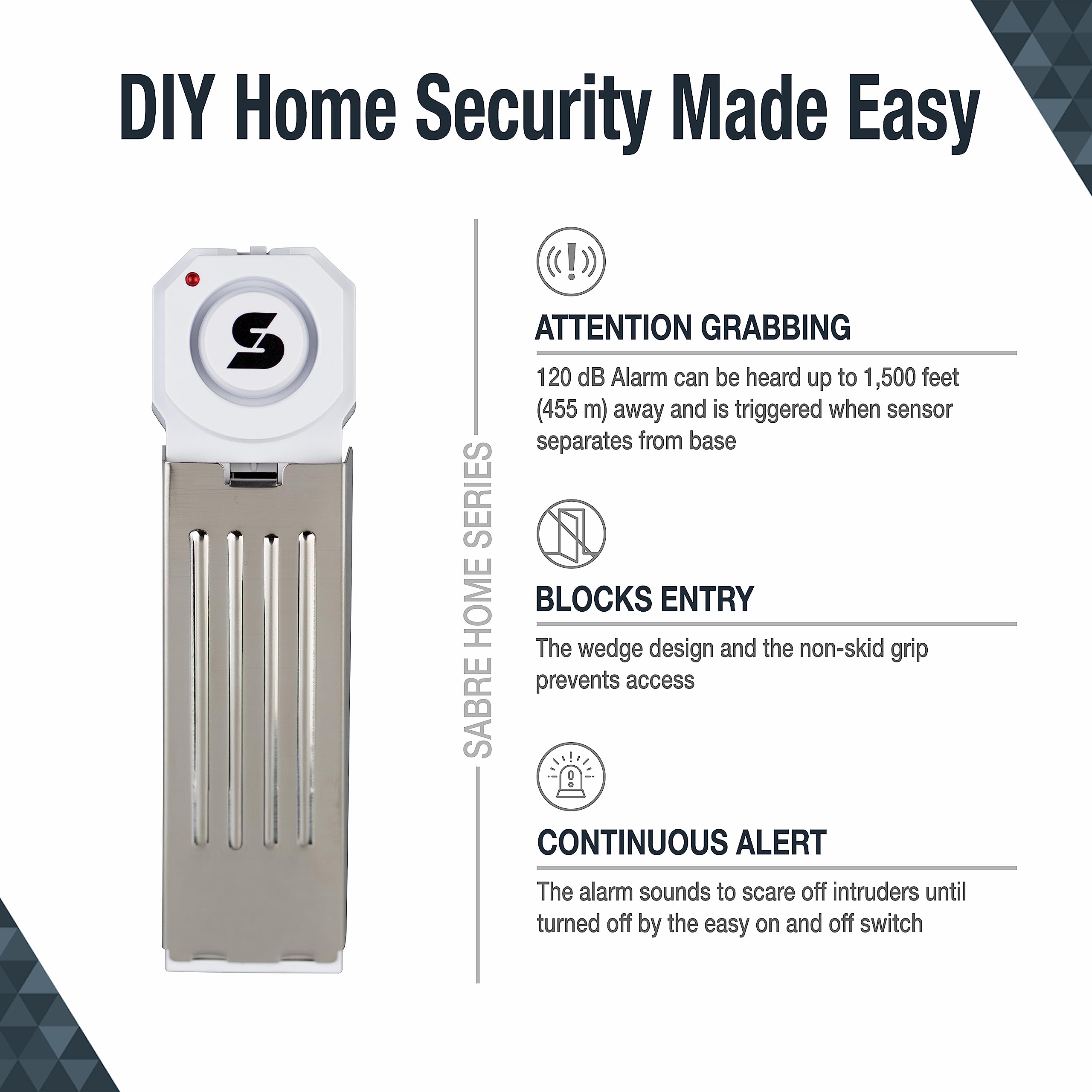 Mua 120 dB Wedge Door Stop Security Alarm, Extremely Loud Wireless ...