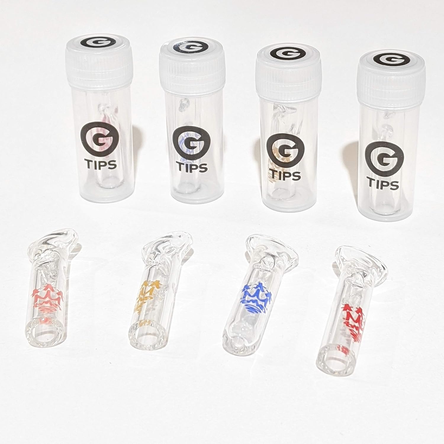 G TIPS X SMO-King Colourway – Regular Width Flat Head Glass Tips Roach ...