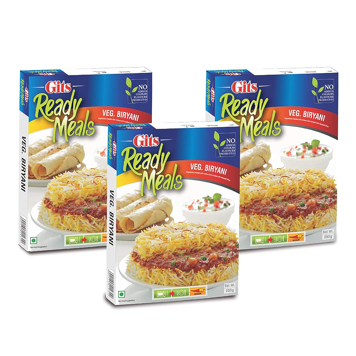 Gits Ready to Eat Veg Biryani, 265g (Pack of 3): Amazon.in: Grocery ...