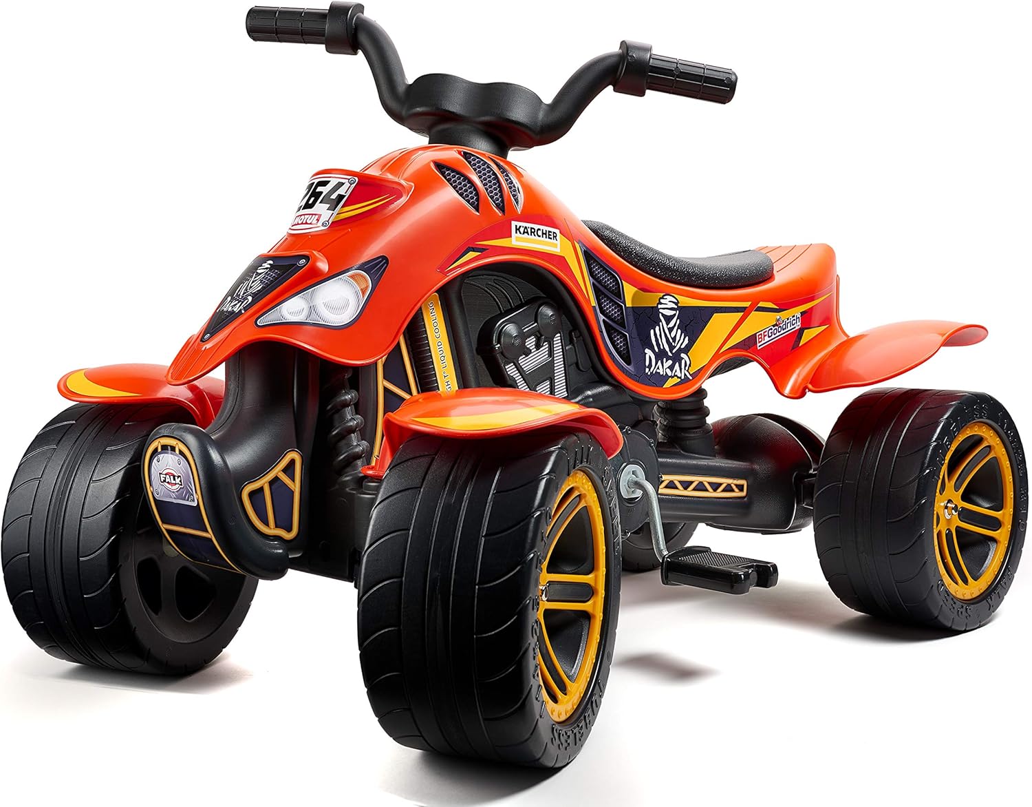 Falk 606D Dakar Pedal Quad Bike, Orange, One Size – BigaMart