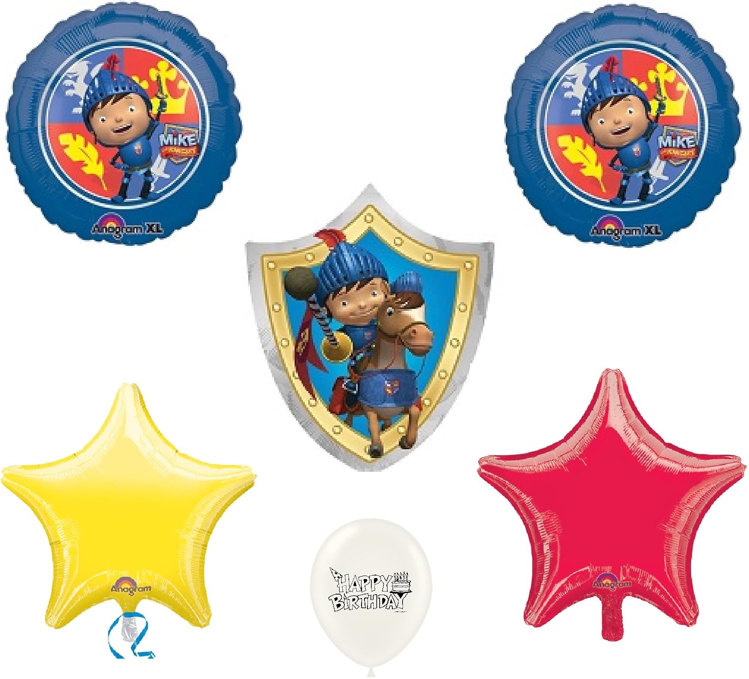 Amazon.com: Mike The Knight Balloons Bouquet Party Decorations Bundle ...