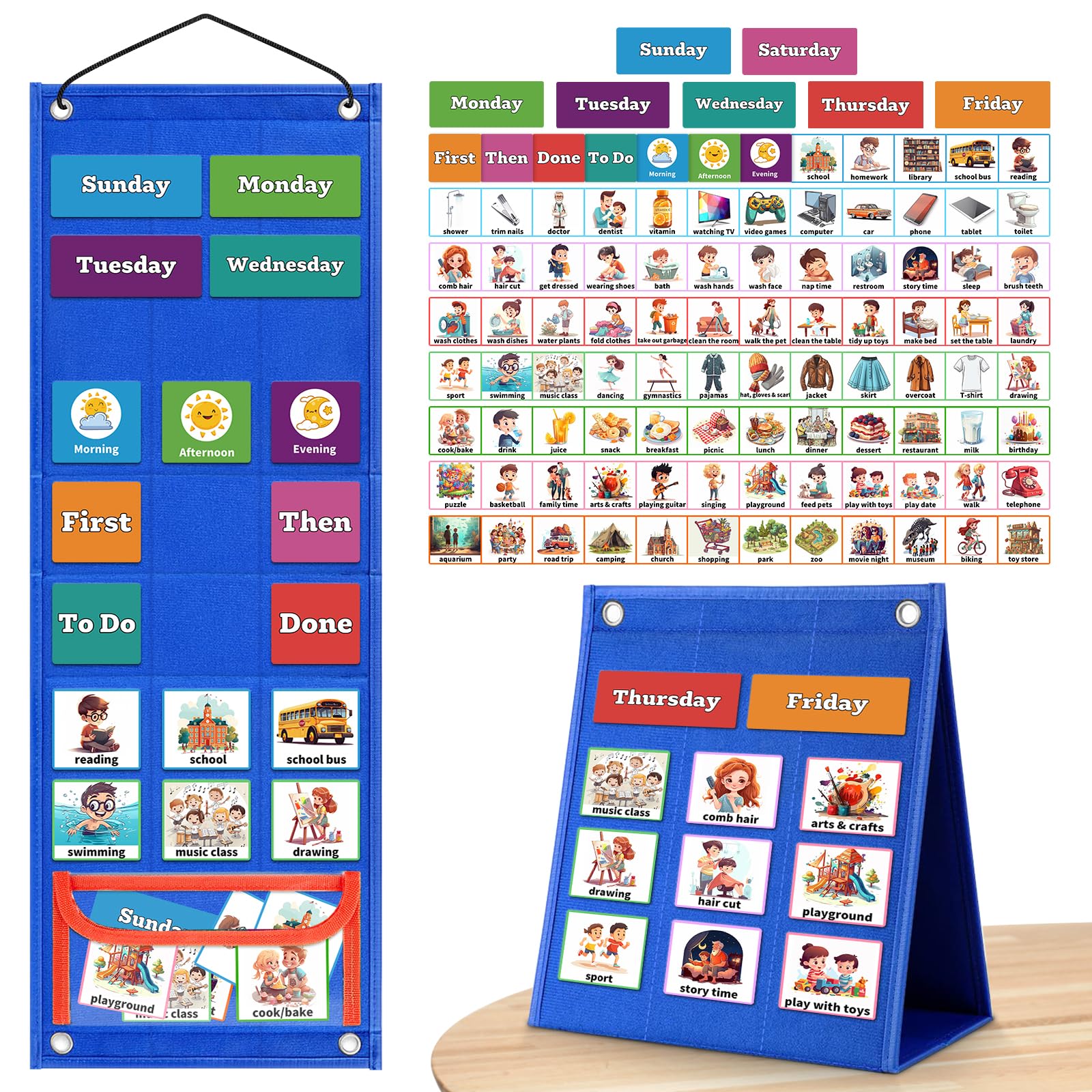 Mua Visual Schedule for Kids Chore Chart，103 Daily Schedule Board ...