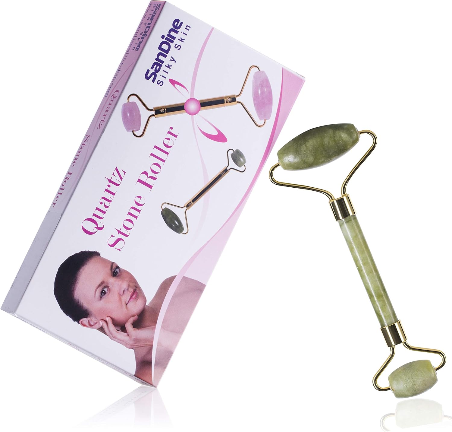 Jade Roller for Face – Jade Stone Facial Roller – Facial Massage Roller ...