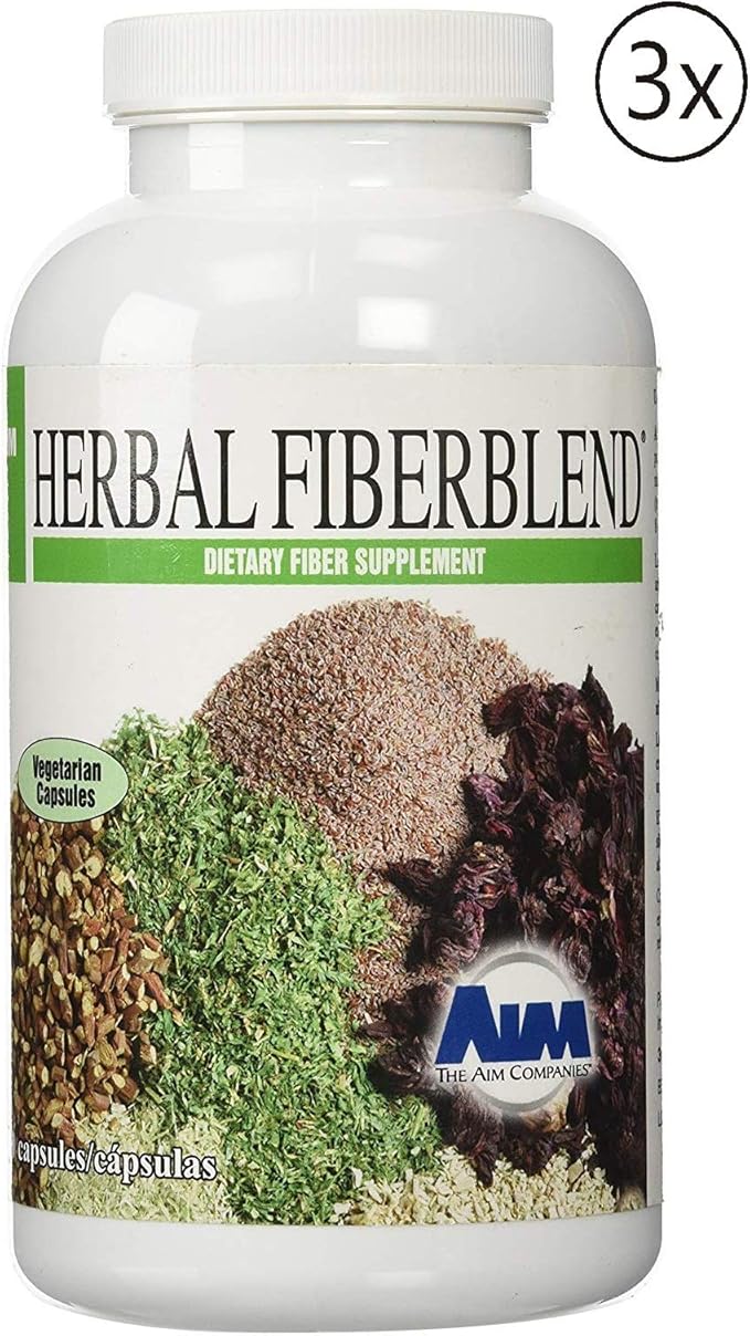 Amazon.com: AIM Herbal Fiberblend 280 Capsules (3 Bottle) Helps ...