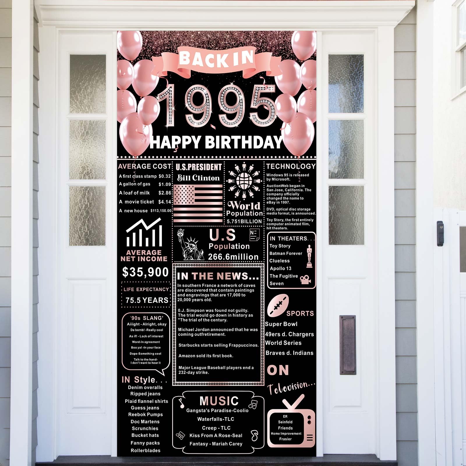 Back in 1995 Rose Gold 30th Birthday Decorations Happy 30th Birthday ...