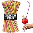 Amazon.com: 200 Pcs Extra Long Straws Disposable - Flexible Long ...