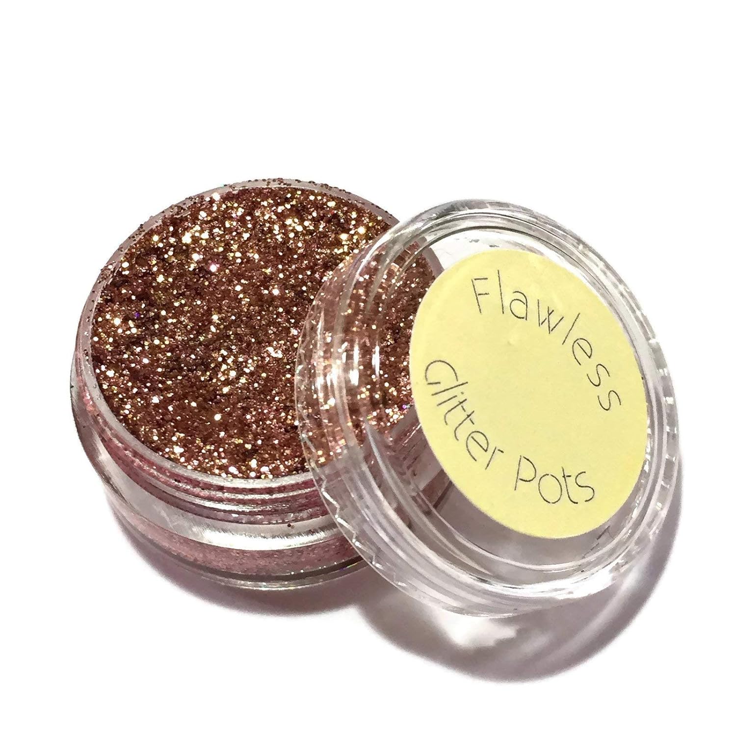 Flawless Glitter Pot - Rose Gold Eyeshadow. No Adhesive Required, Vegan ...