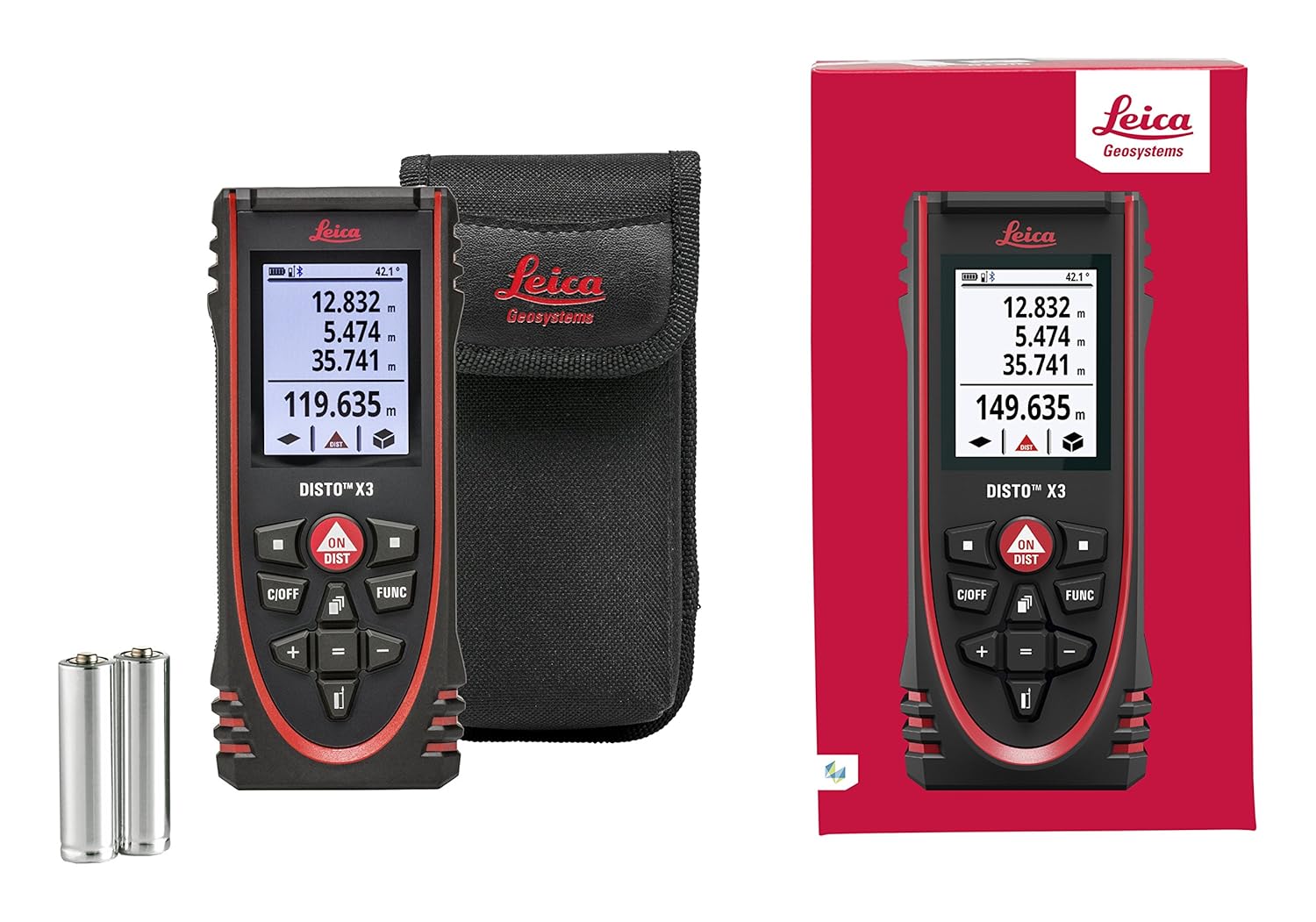 Leica Disto X3 Laser Distance Meter - 150m Measuring Range - Designed ...