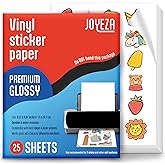 Amazon.com : JOYEZA Premium Printable Vinyl Sticker Paper for Inkjet ...