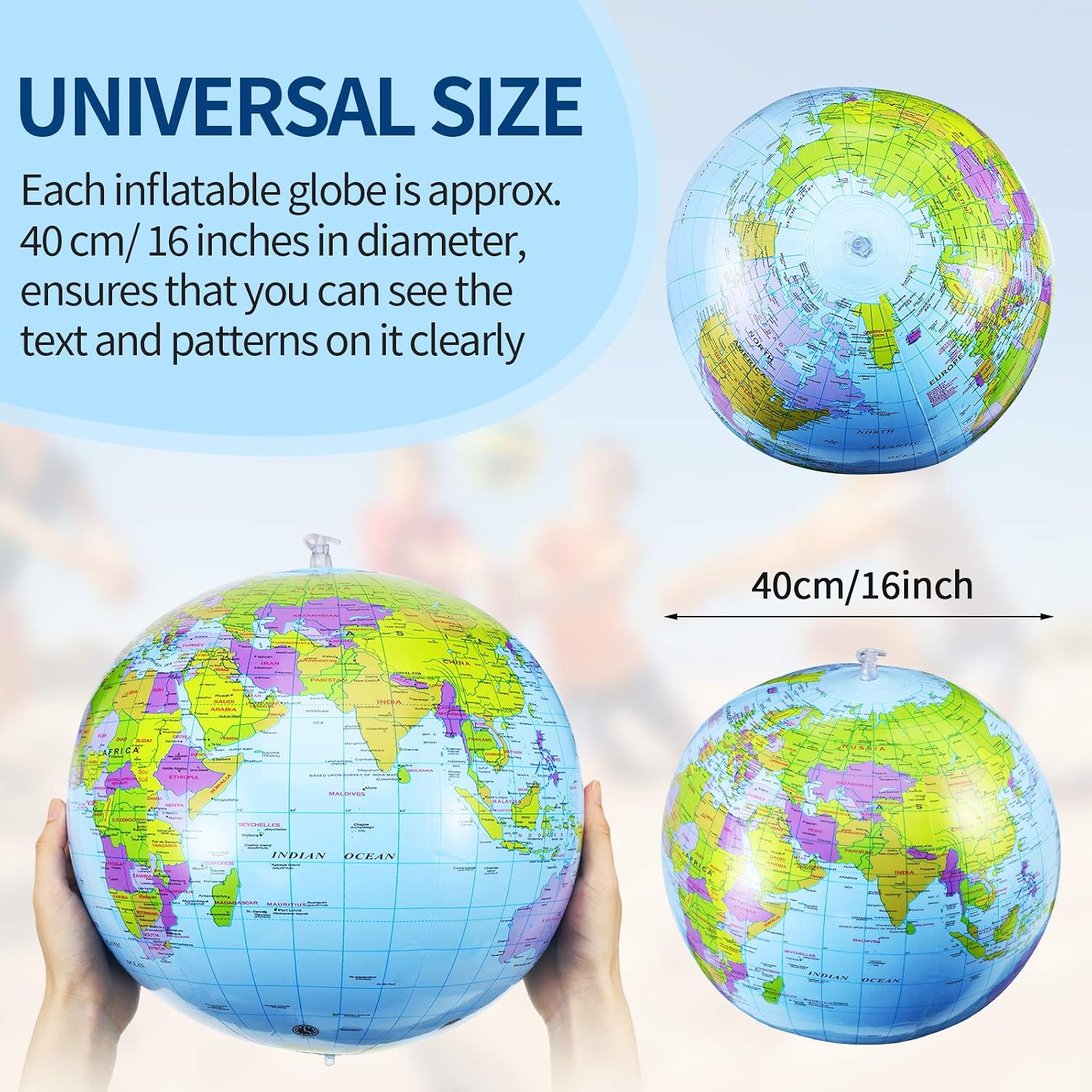 Inflatable World Inflatable Earth Inflatable World Globe Geography ...
