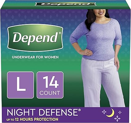 Depend Night Defense Incontinence Underwear for Women, Disposable ...