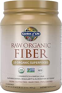 Amazon.com: Garden of Life Fiber Supplement, Raw Organic Fiber Powder ...