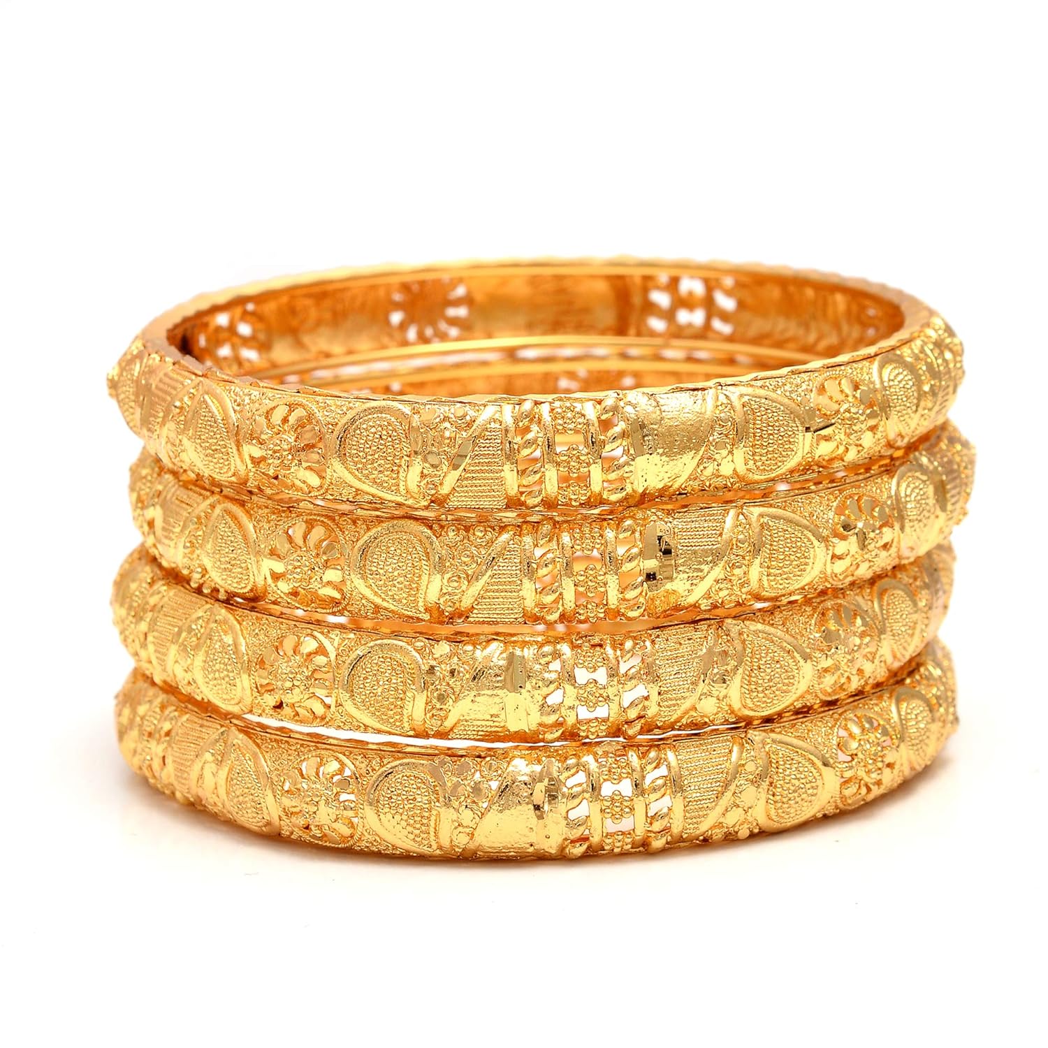 Buy mohit jewellers Vintage Style Gold Plated Copper chudi Bangles (2.8 ...