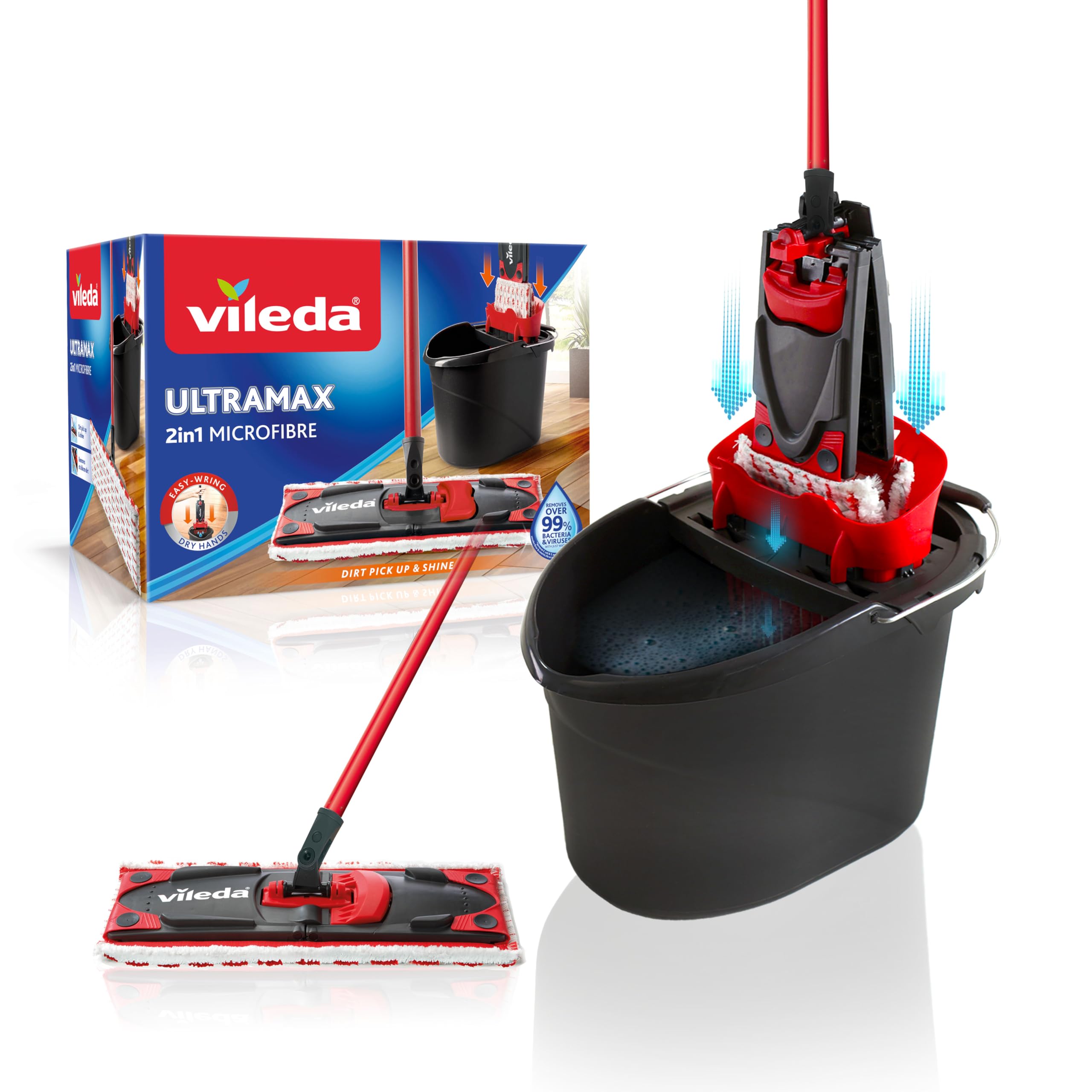 Mua Vileda Ultramax Flat Mop Complete Set Includes Mop/Bucket/Wringer ...