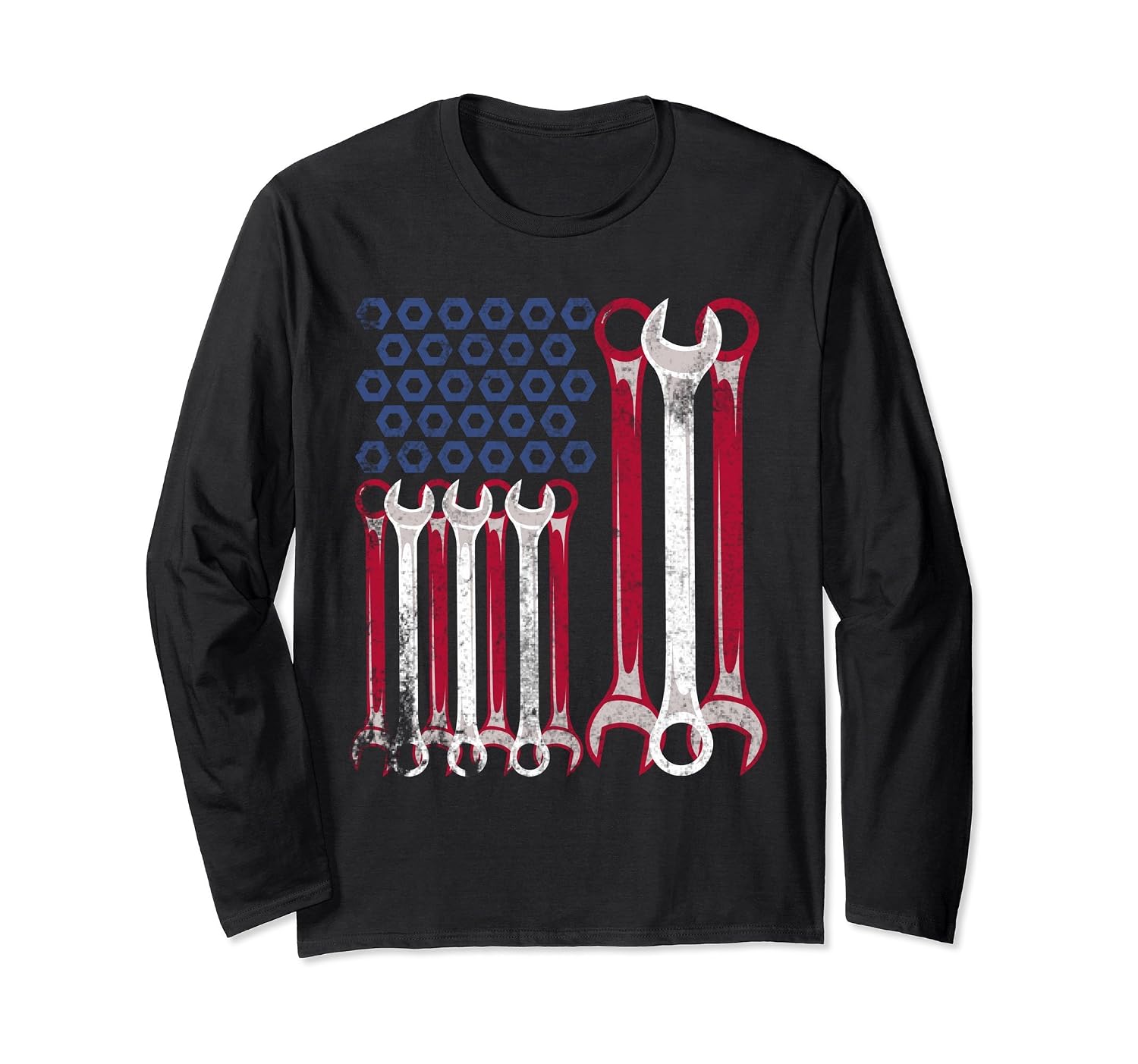 WRENCH AMERICAN FLAG MECHANIC LONG SLEEVE SHIRT-4LVS