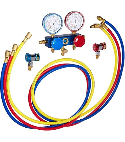 Ac Pressure Gauge Robinair 40169 2-Valve Standard Side Wheel Brass ...