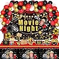 Amazon.com: Buryeah 99 Pcs Movie Night Party Decorations Kit Film ...