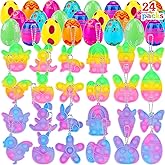Amazon.com: 28Pcs Prefilled Easter Eggs with Fidget Sensory Toys, Pop ...