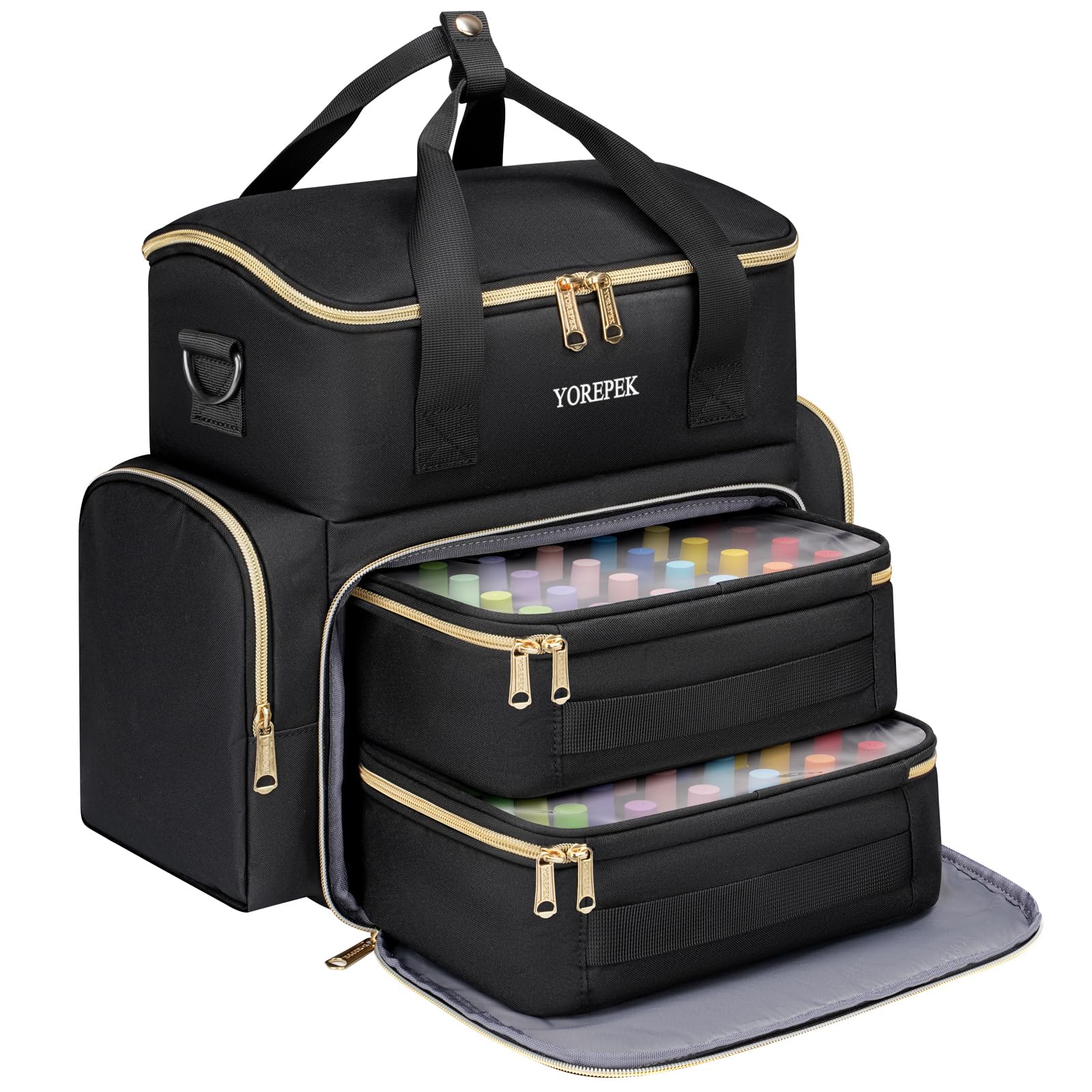 YOREPEK Extra Large Nail Polish Organizer Case Holds 48 to 100+ Bottles ...