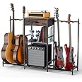 Amazon.com: Guitar Stands Floor with 4 Guitar Holders, 3-Tier Guitar ...