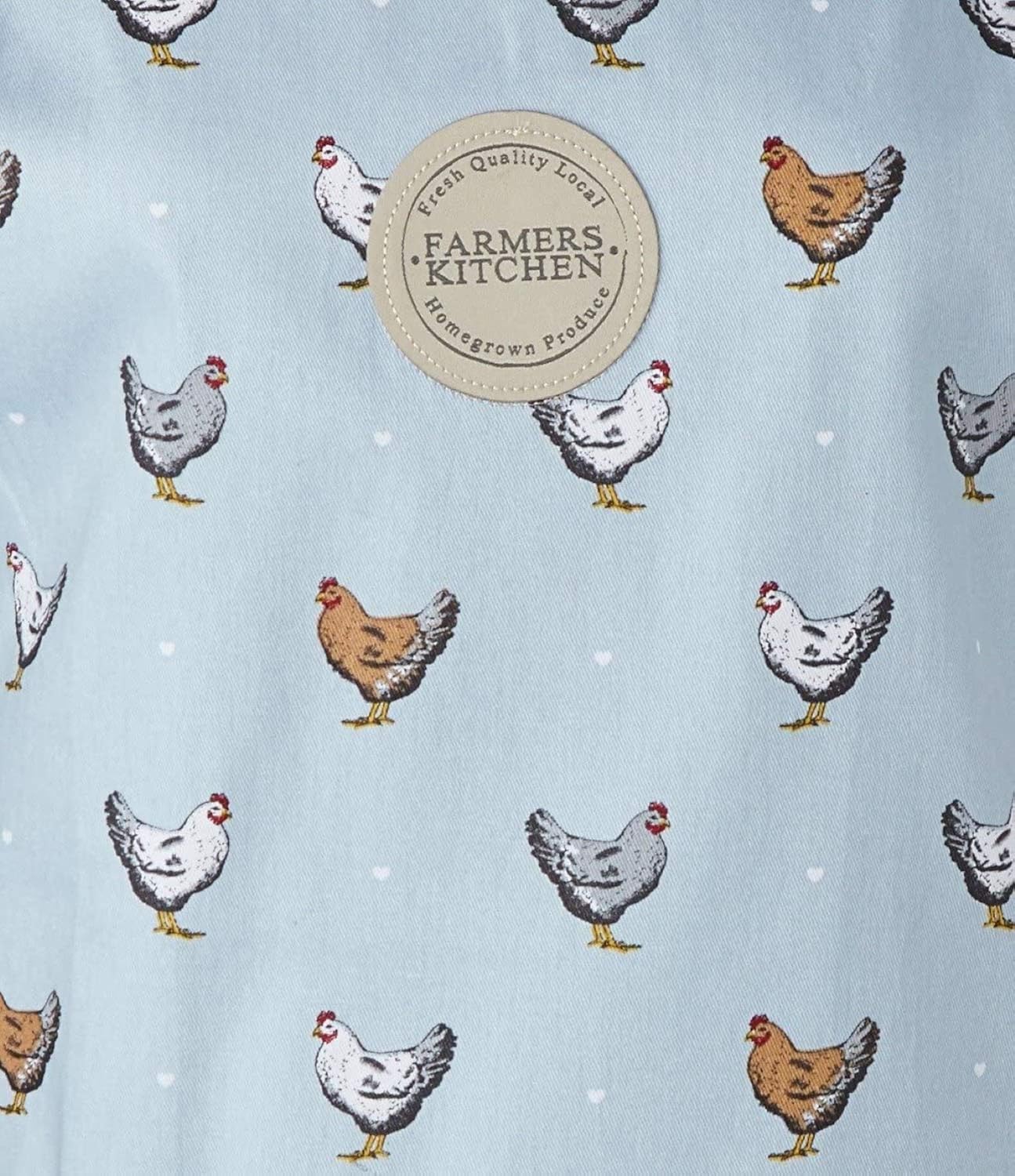 Adult Cotton Apron Kitchen Set with Farmers Kitchen. Blue Chicken ...