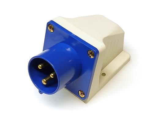 MK Commando K9701 Angled Appliance Inlets 16 Amp 2P+E 200-250 Volt ...