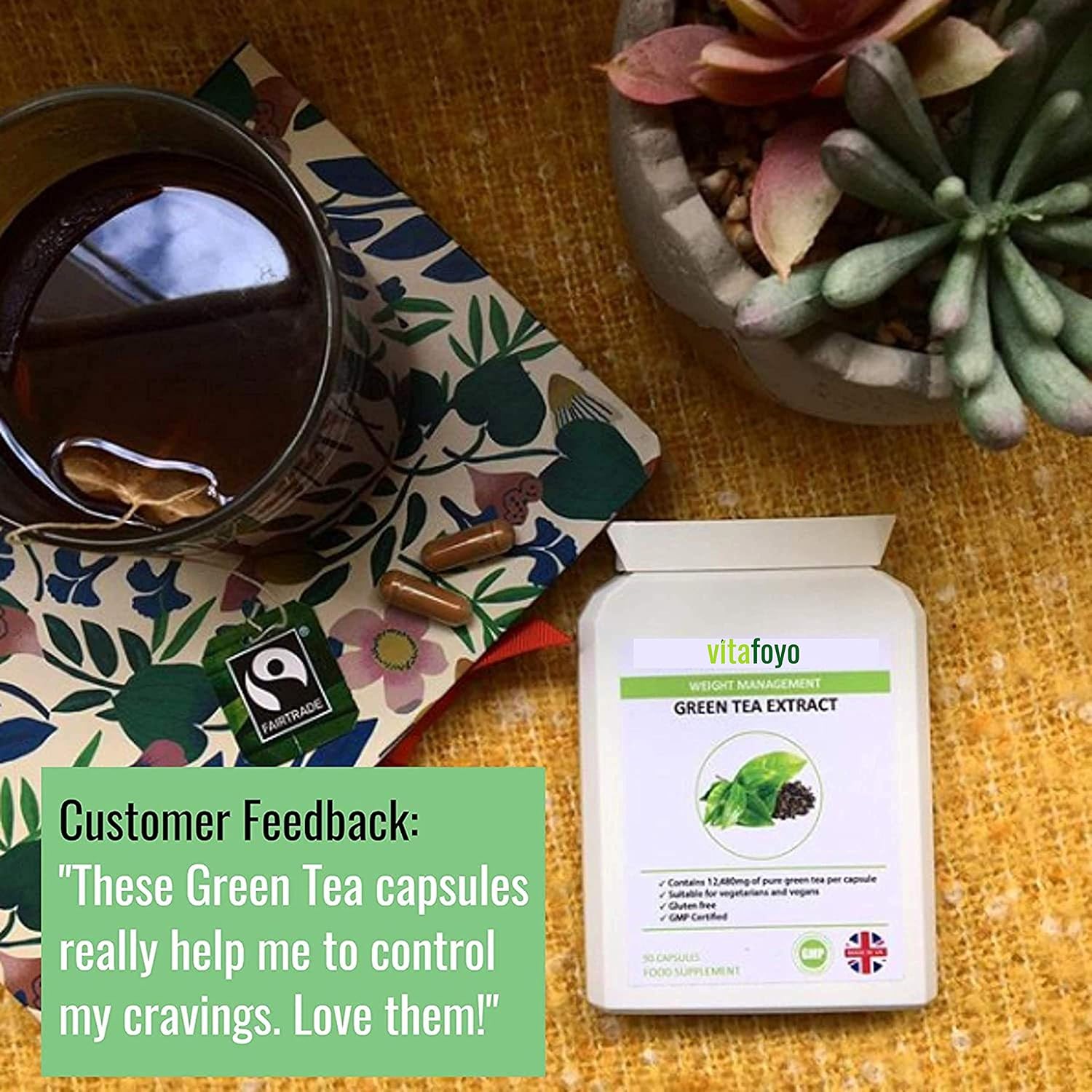 Premium Green Tea Extract Capsules – 90 Vegan Capsules – 12480mg ...