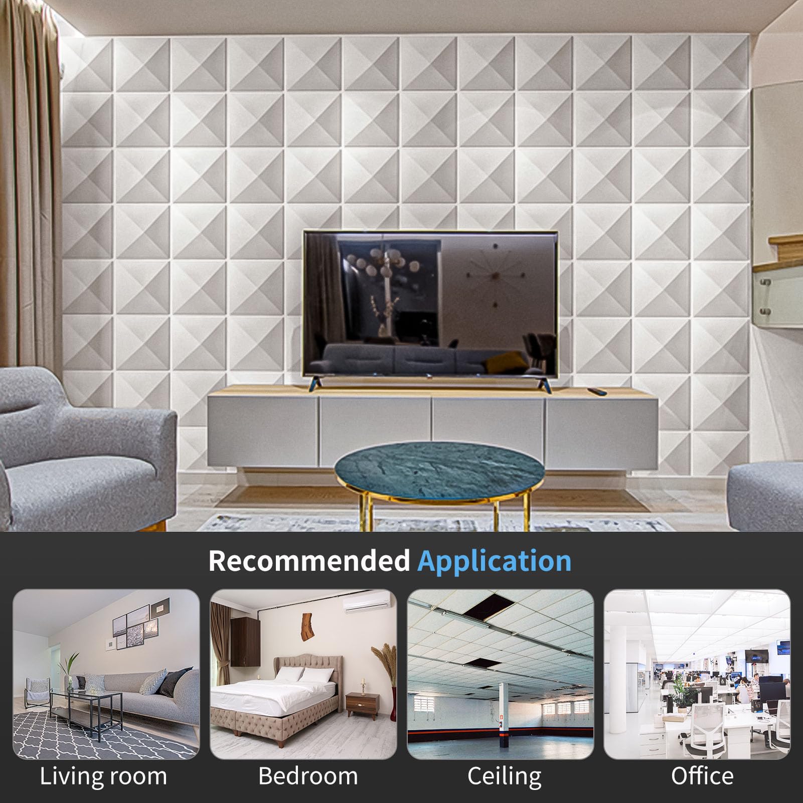 Art3d Decorative 3D Wall Panel, 32 Sq.FT PVC Interior Wall Decor For ...