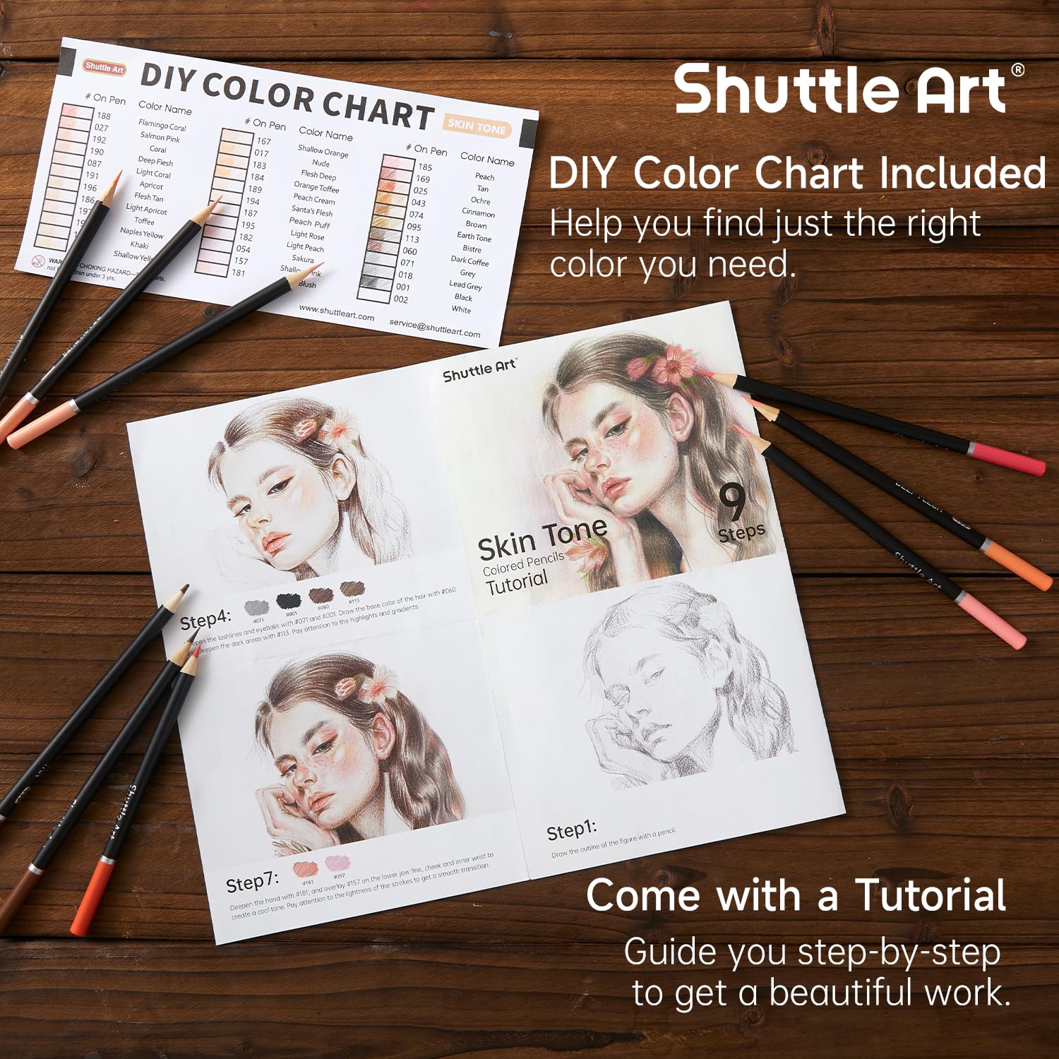 Mua Shuttle Art 36 Skin Tone Colouring Pencils Set, Skin Colour ...