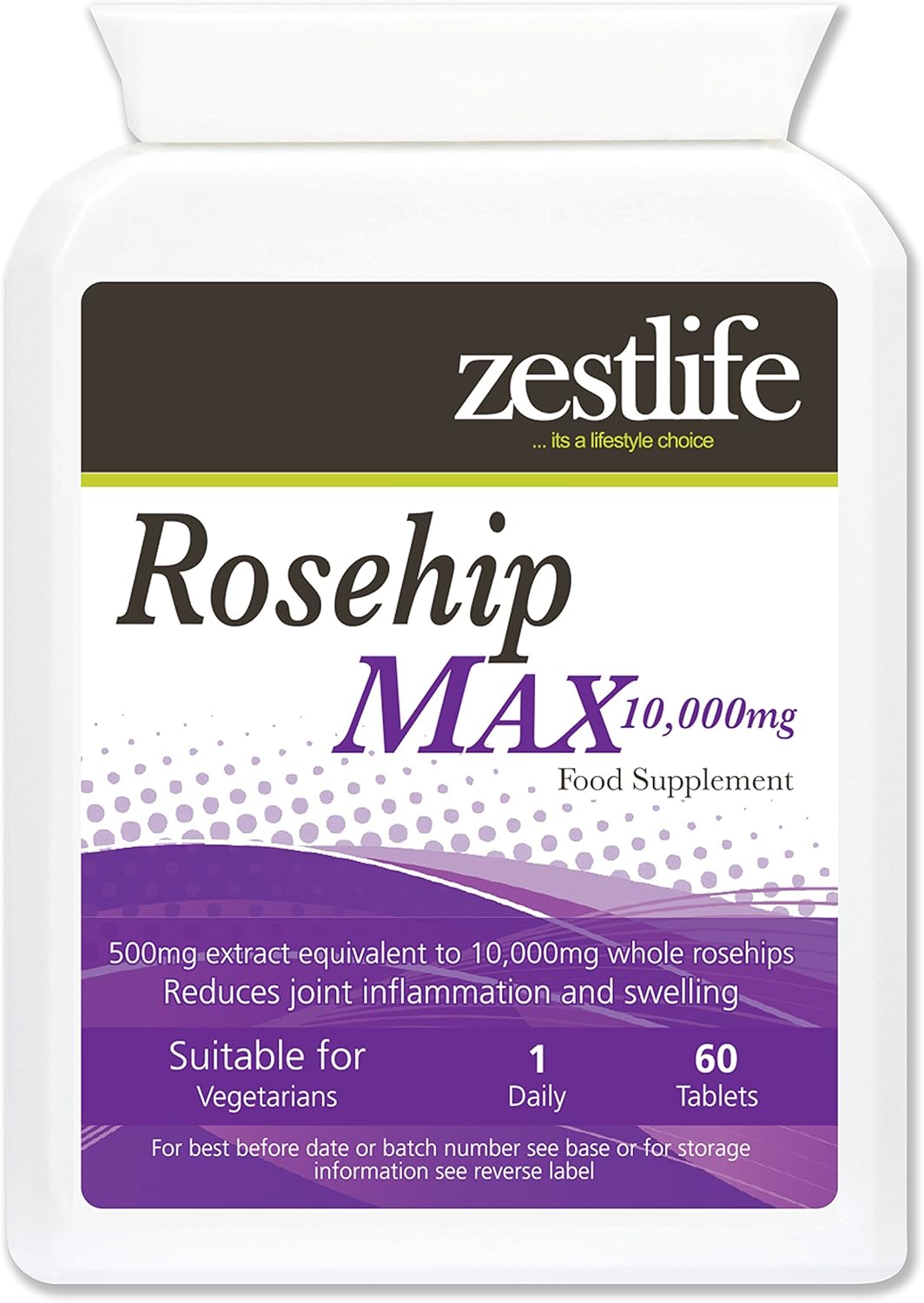 Zestlife ROSEHIP MAX 10,000mg 2 x 60 (120) tablets High in Vitamin C ...
