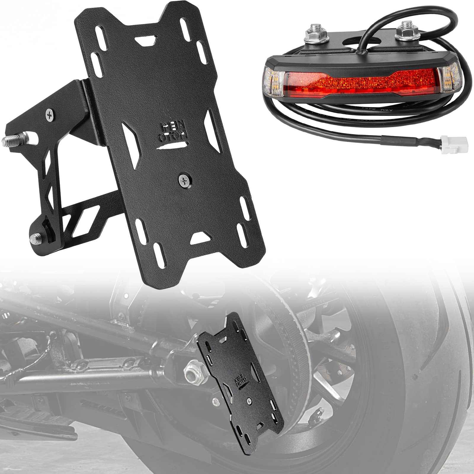 Mua KEMIMOTO Motorcycle Side Mount License Plate Holder Bracket with ...
