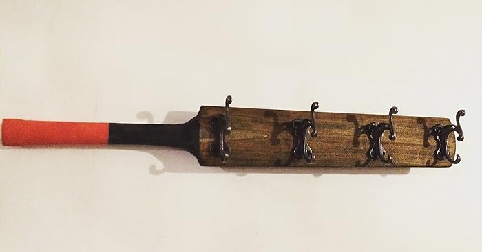 Coat Hooks Cricket Bat Cast Iron rack, Coat Rack Wall Hanger by Avenue ...