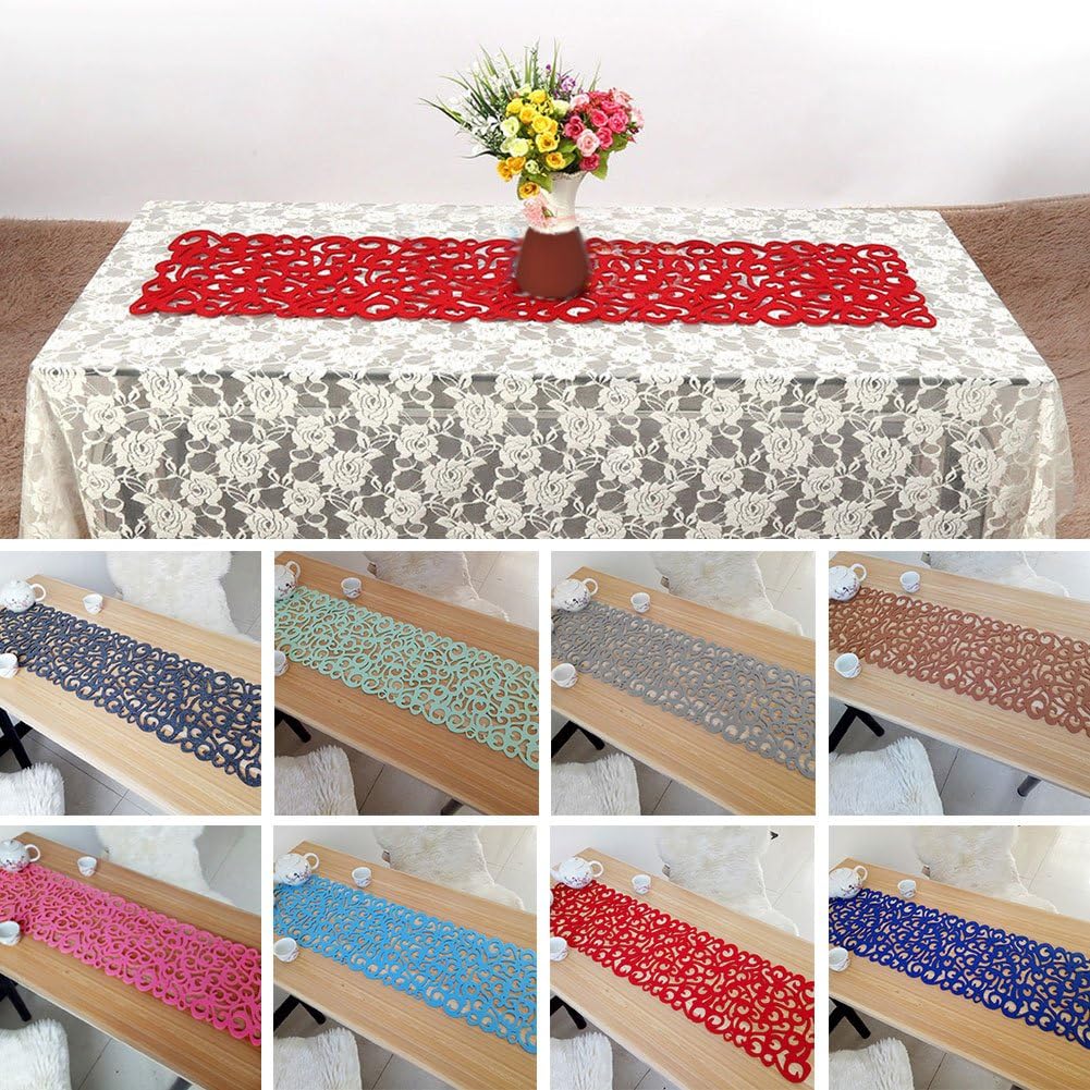 Hollow Felt Table Runner, Vintage Heat-resistant Table Place Mat ...