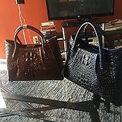 Pijushi Ladies Embossed Crocodile Anywhere Convertible Leather Tote Bag ...