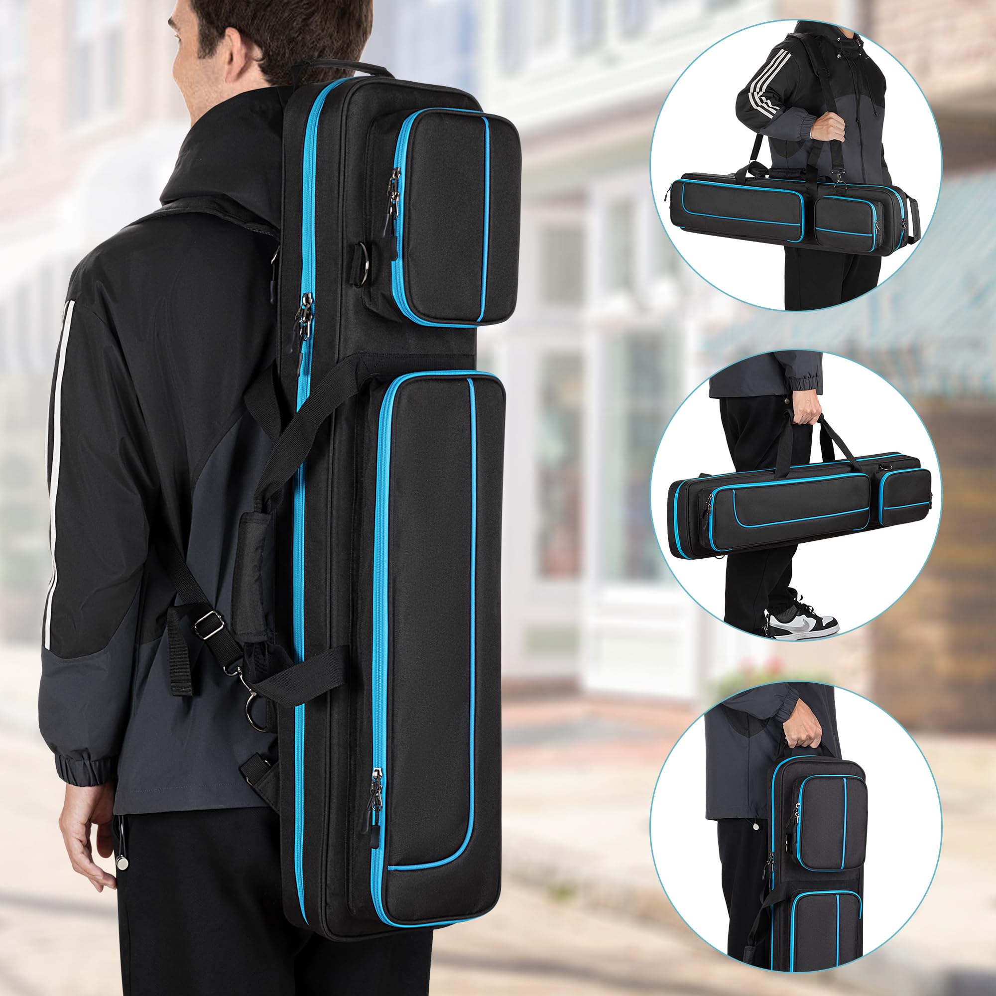 Mua GOBUROS Billiard Cue Case, Pool Cue Case, Holds 4 Bats and 4 Shafts ...