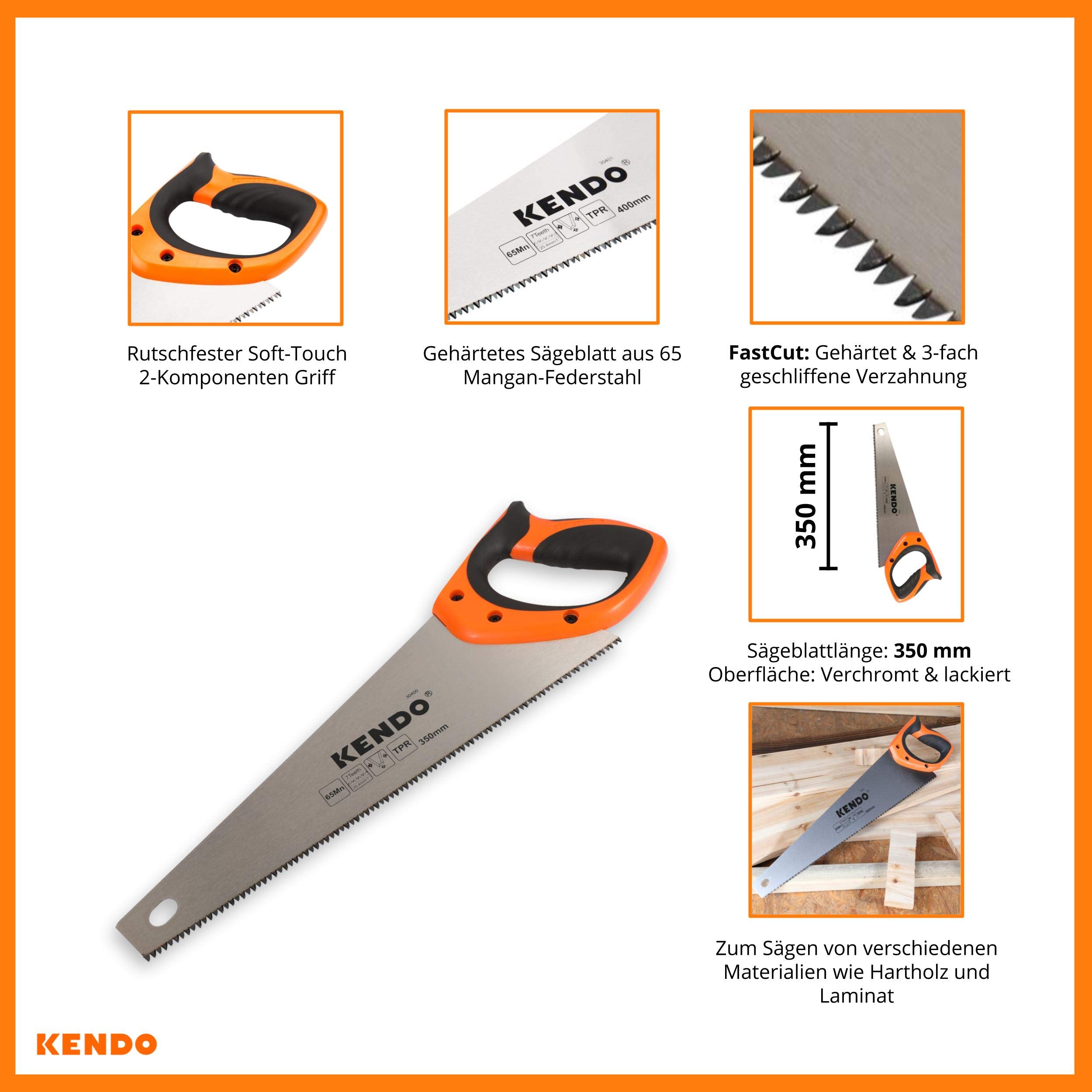 Mua KENDO Foxtail Saw 350 mm - 7 Teeth / Inch - Handsaw Wood - FastCut ...