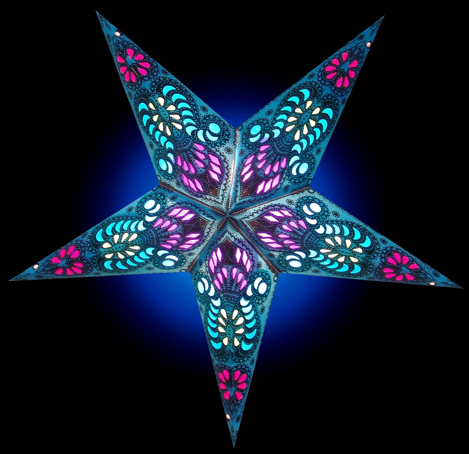 Paper Star lampshades handcrafted in scintillating colors and designs ...
