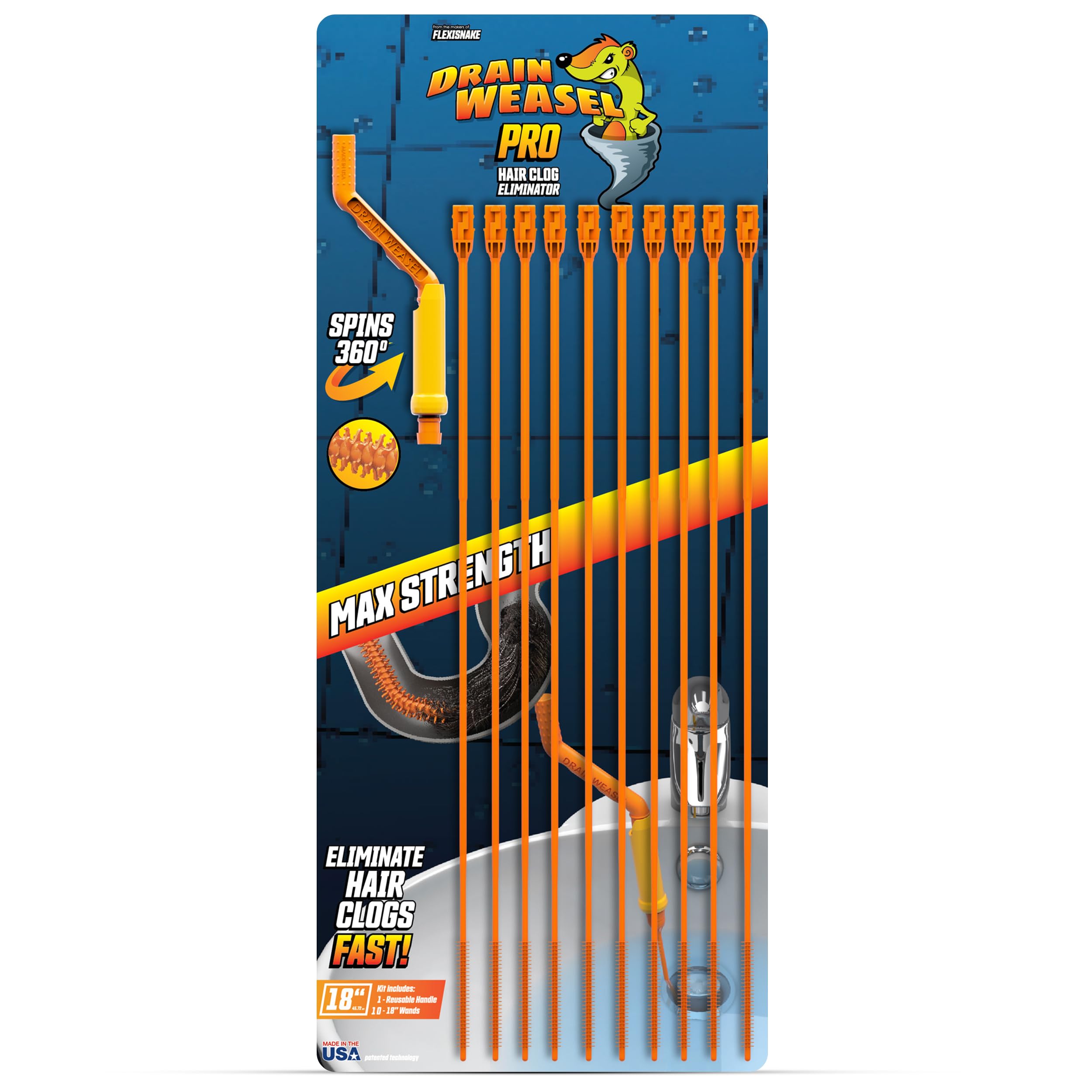 Mua FlexiSnake Pro Drain Weasel Sink Snake Hair Clog Remover Tool, Sink ...