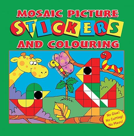 WF Graham Mosaic Sticker Picture Books Create & Colour Childrens ...