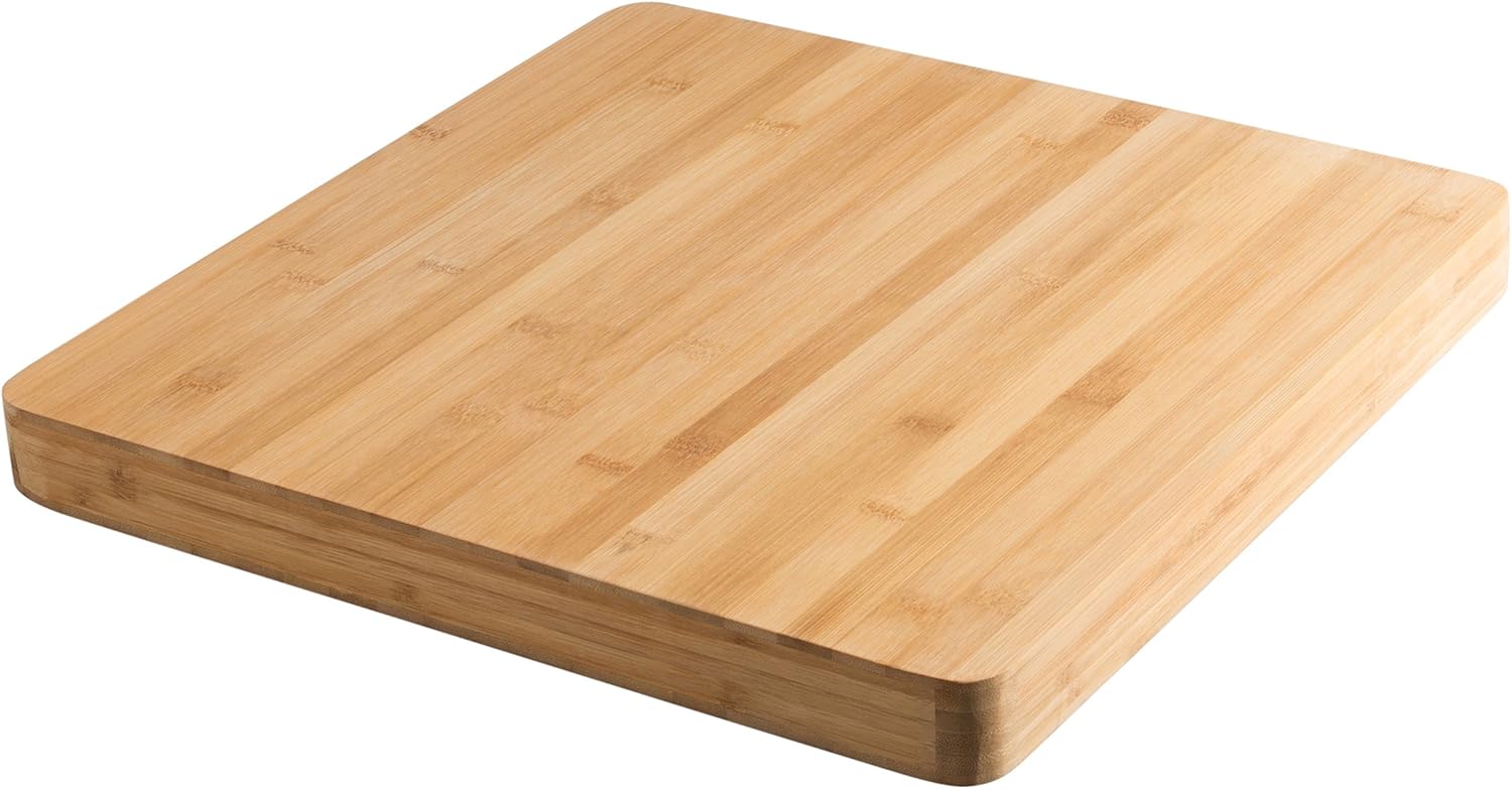 Levivo Cutting Block Made of 100 % Natural Bamboo Wood, Large Square ...