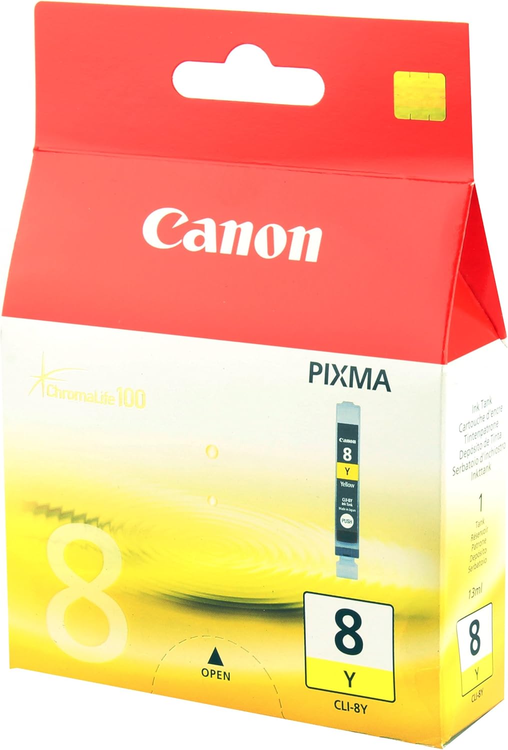 Canon No 8 Yellow Ink Cartridge (Chromalife 100 Inks, CLI-8Y): Amazon ...